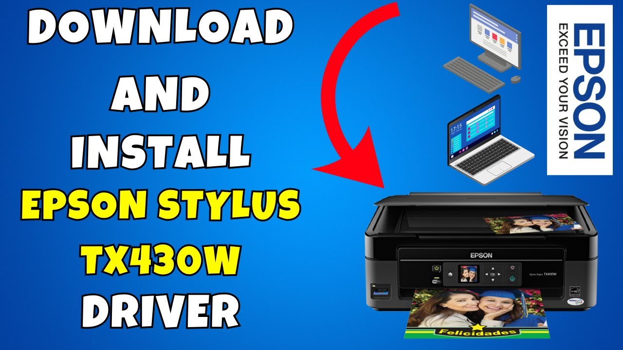 How To Download & Install Epson Stylus TX430W Printer Driver in Windows ...