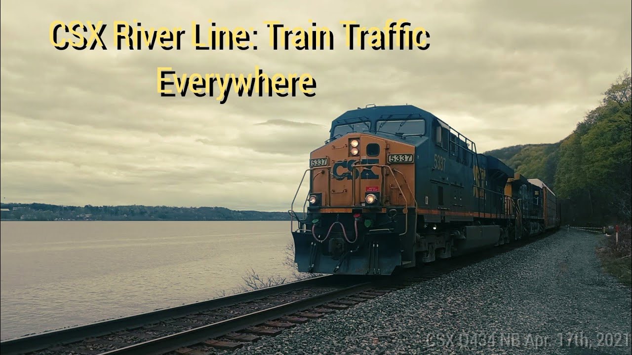 CSX River Line: Train Traffic Everywhere. - YouTube