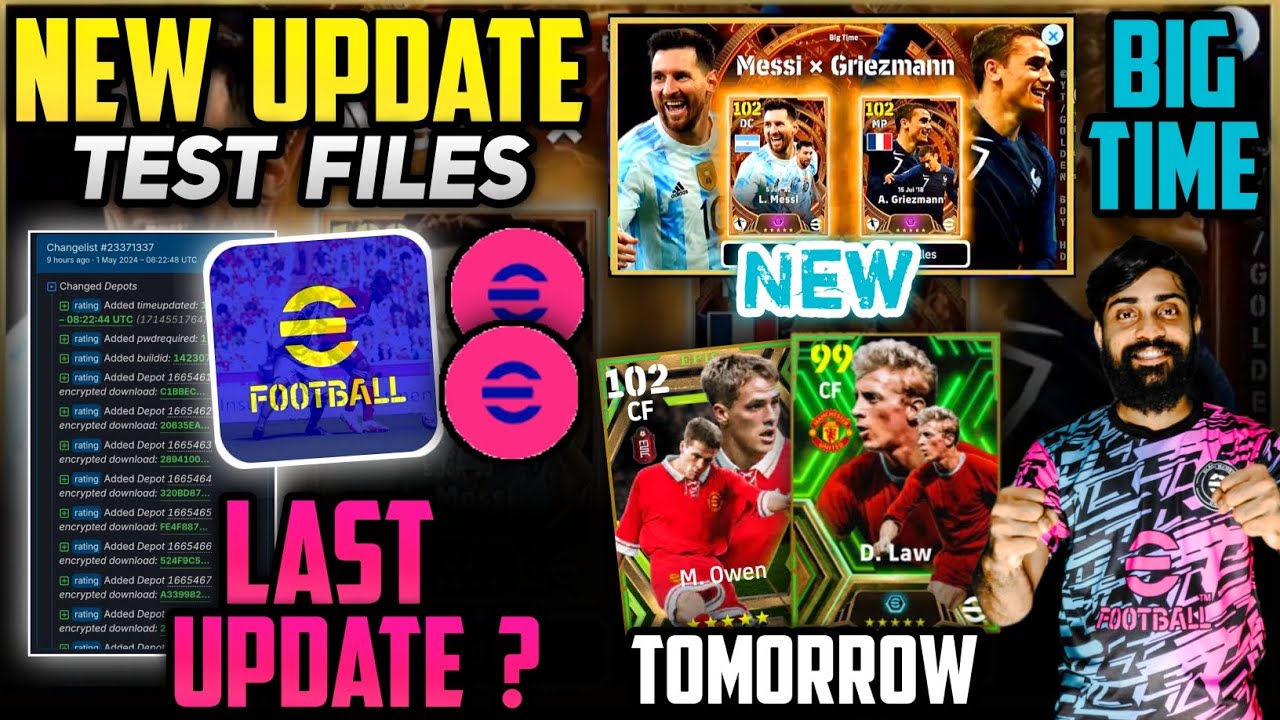 E-FOOTBALL 24 Last Update? | New Update Files | Messi New Big Time Card ...
