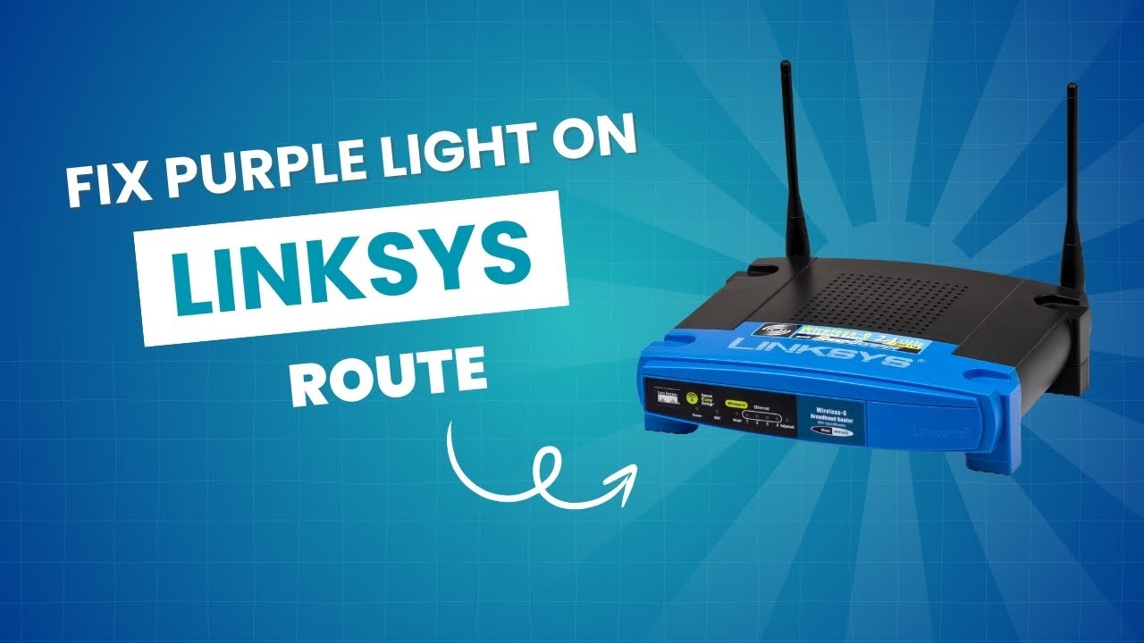 Fixing Purple Light on Linksys Router - YouTube