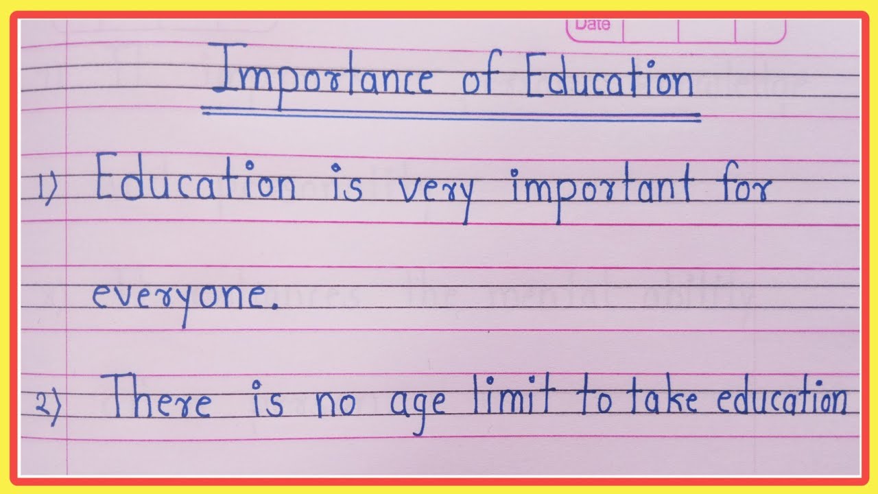 Essay On Importance Of Education || 10 Lines On Education || Importance ...