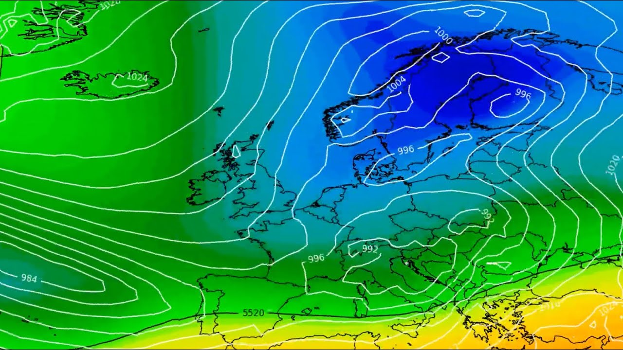 UK weather forecast two week outlook - GFS Run: 2024-12-30 00z - YouTube