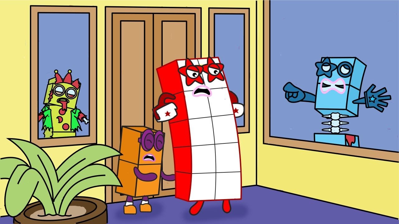 Numberblocks Zombie Terror 3 and 5 - Numberblocks fanmade coloring ...