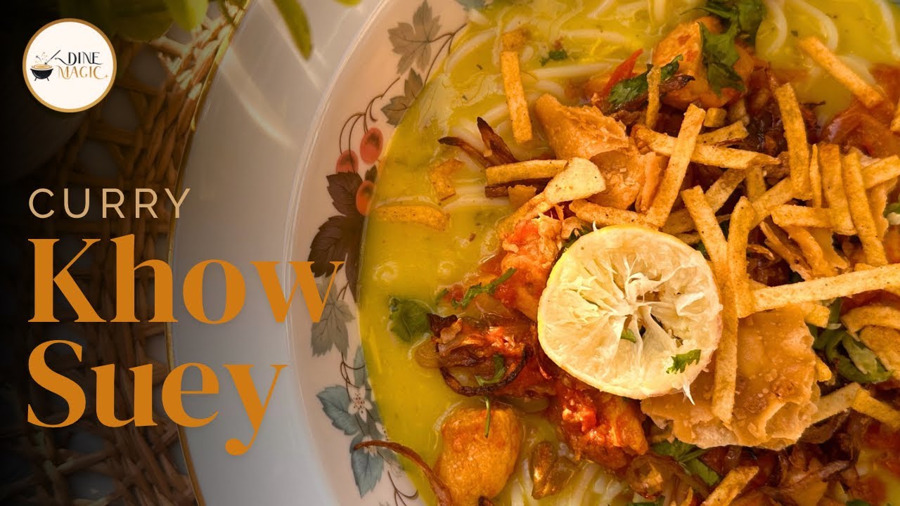 Curry Khowsuey Recipe | Curry Khausa | Creamy Coconut Chicken Noodles ...