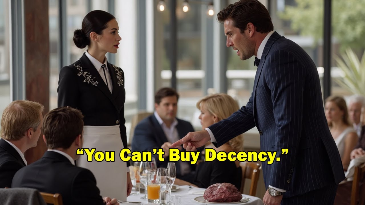 Billionaire Yells at Waitress — She Says One Sentence That Freezes the ...