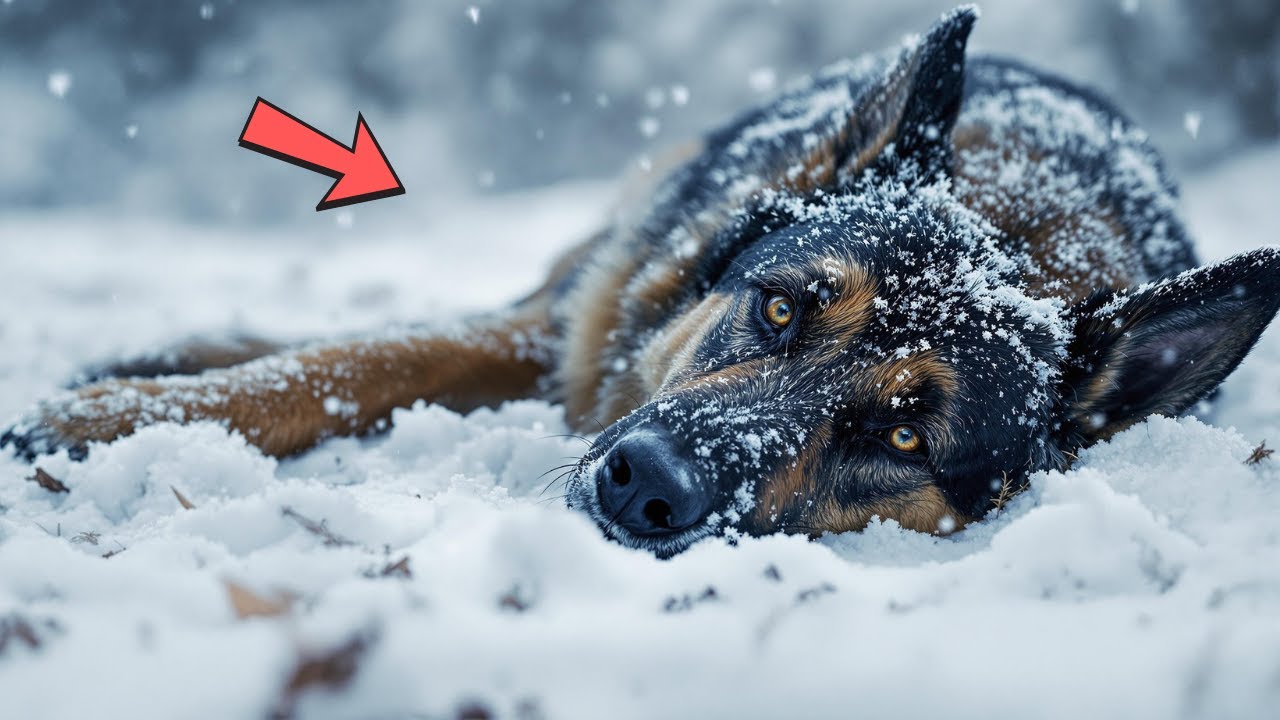 Frozen German Shepherd Begs to Enter the House. What the Man Discovers ...