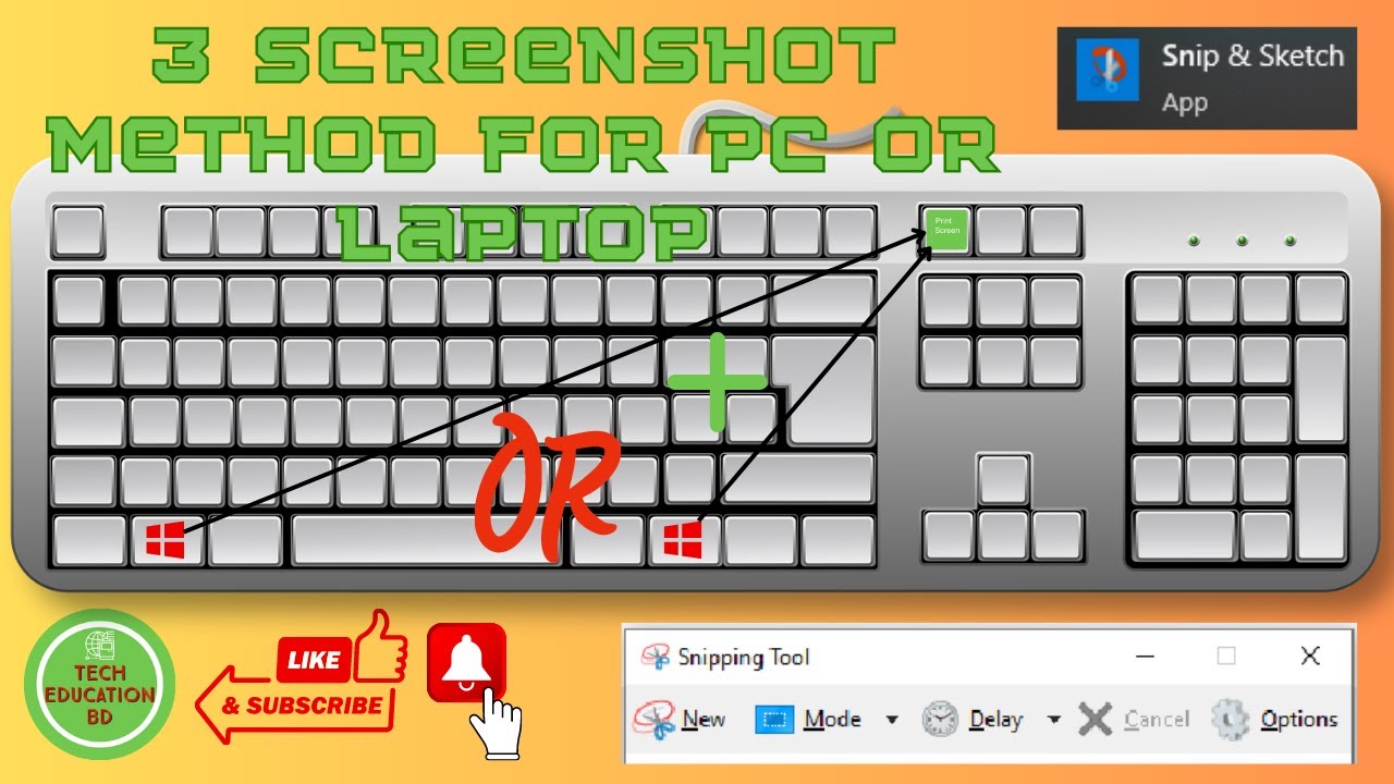 How to take screenshot in laptop or pc #techeducationbd - YouTube