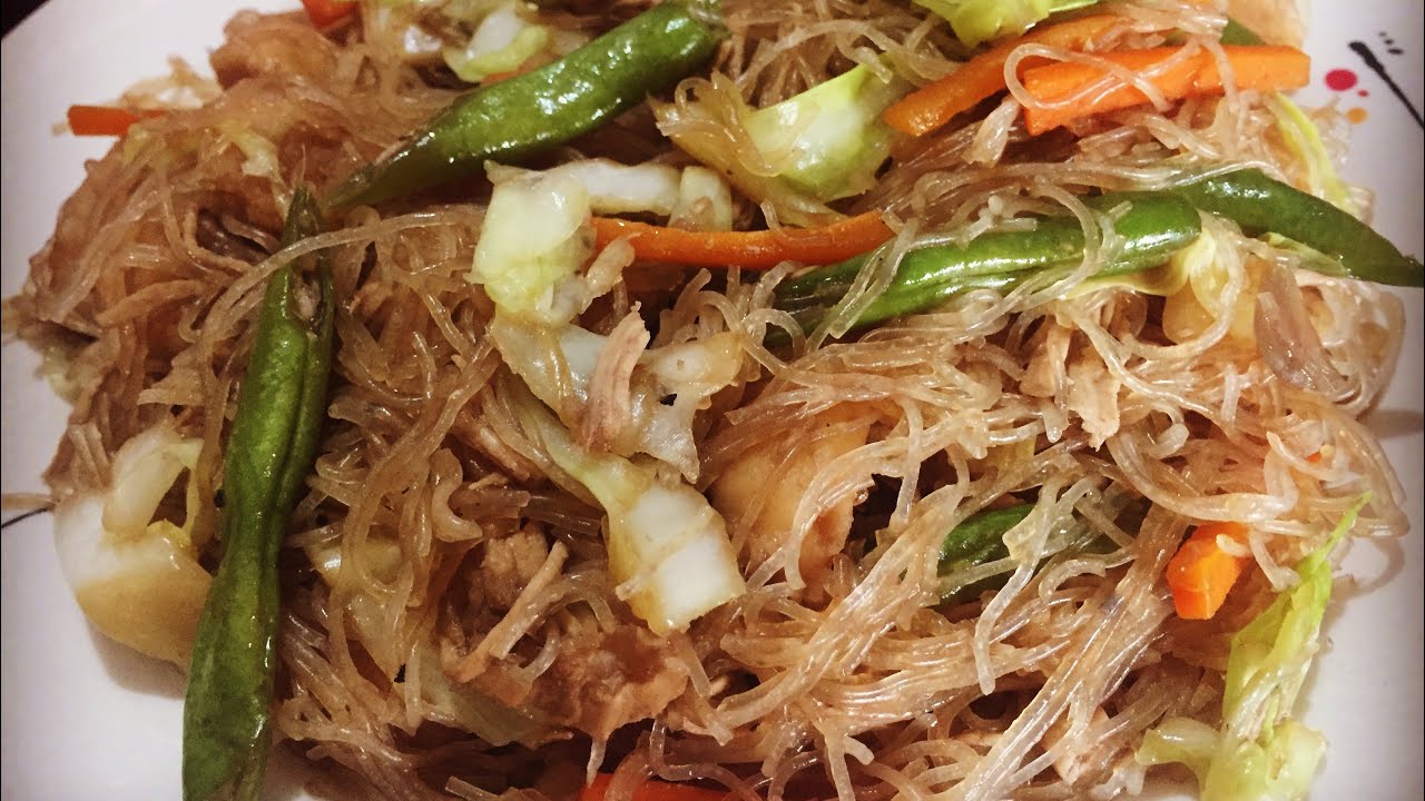 Pancit Bihon Guisado with Chicken SQUID BALL | Filipino Recipe | Pinoy ...