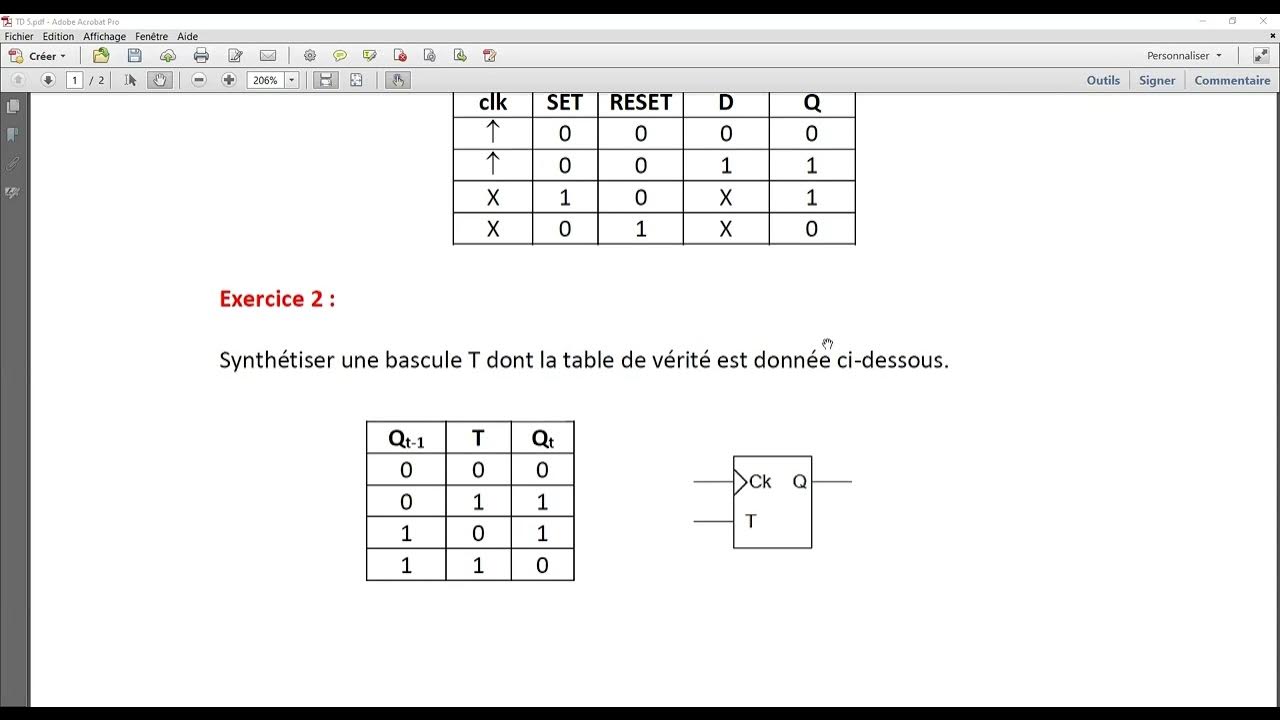 TDN°5: Bascules en VHDL "circuit Programmable FPGA" - YouTube