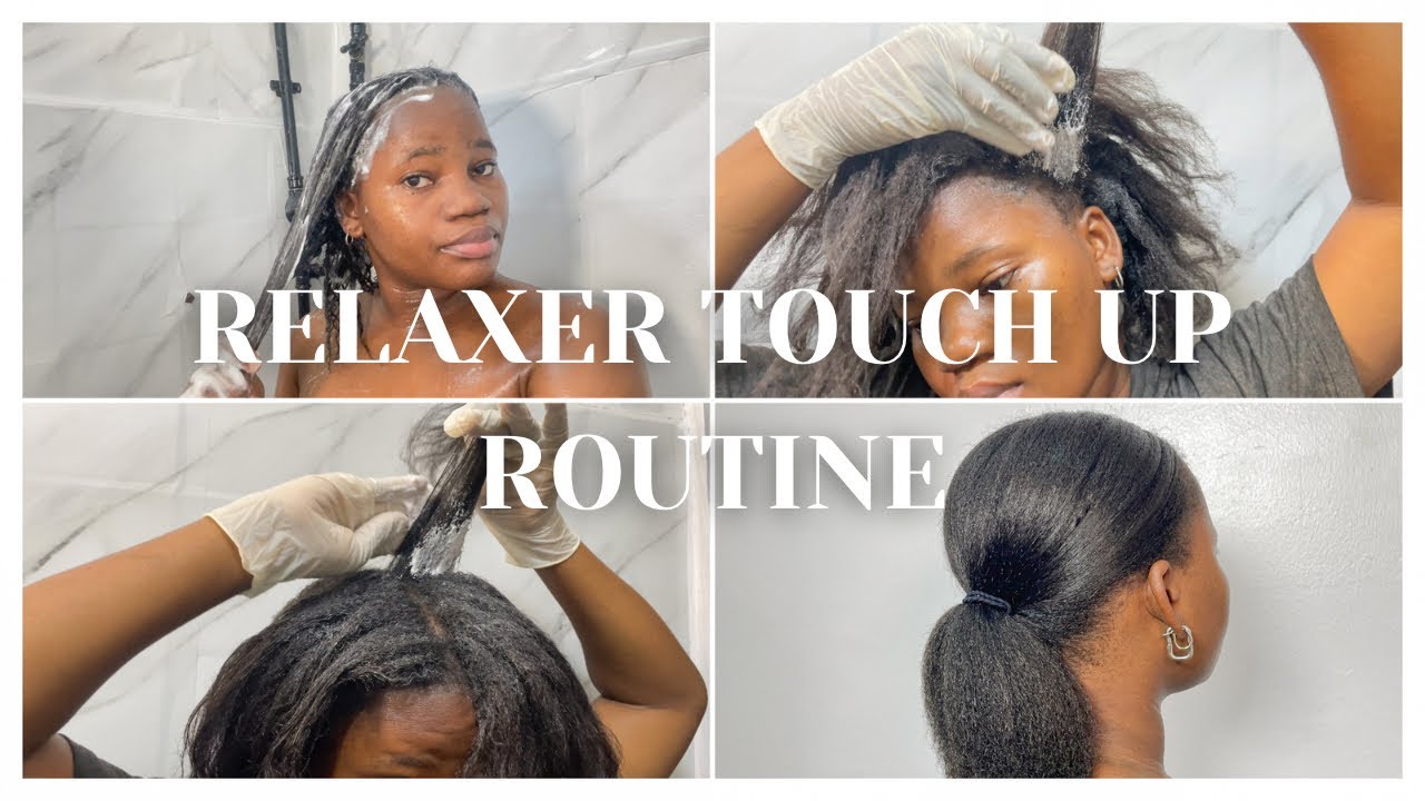 Relaxer Touch Up Routine | How I Relax My Hair At Home Myself - YouTube