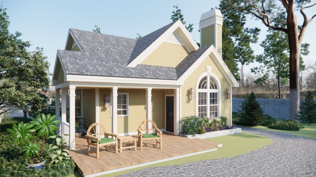 10x7m (32x24ft) Small Dream Home: Cozy and Adorable Design with 2 ...