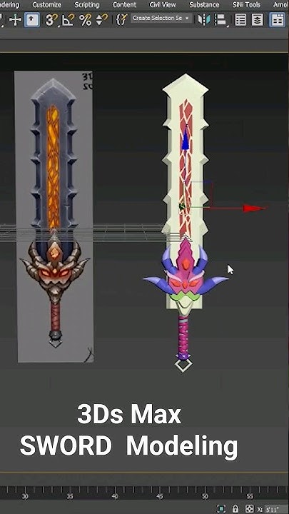 3Ds Max Sword Modeling #3dsmax #3dmodeling #vfxtutorials - YouTube