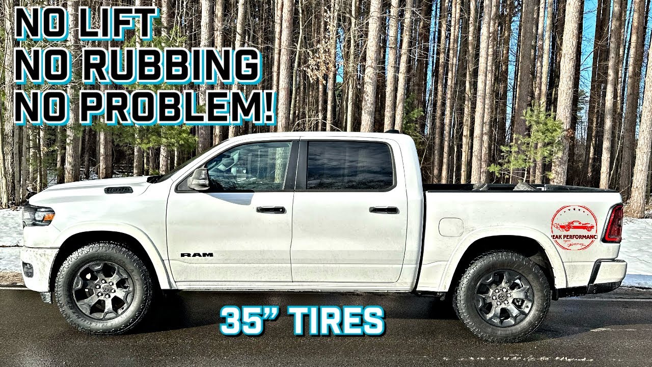 295/65/20 Tires (35s) with NO LIFT- 2025 Ram 1500 - YouTube