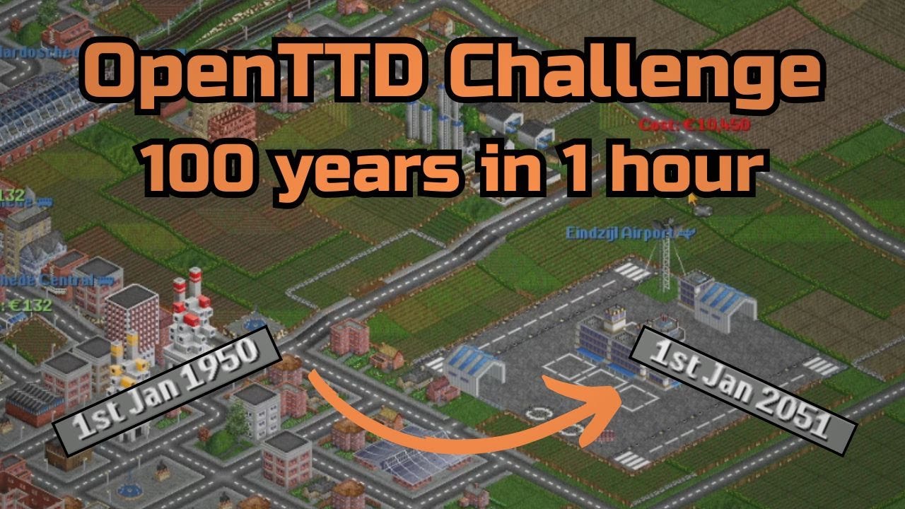 OpenTTD Fast Forward Challenge: 100 years in 1 hour - YouTube