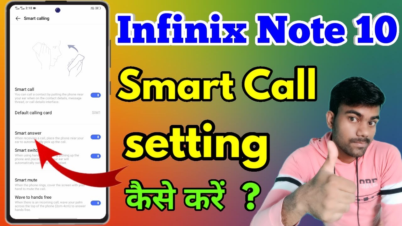 How To Infinix Note 10 Smart Call Setting | Infinix Note 10 Smart Call ...