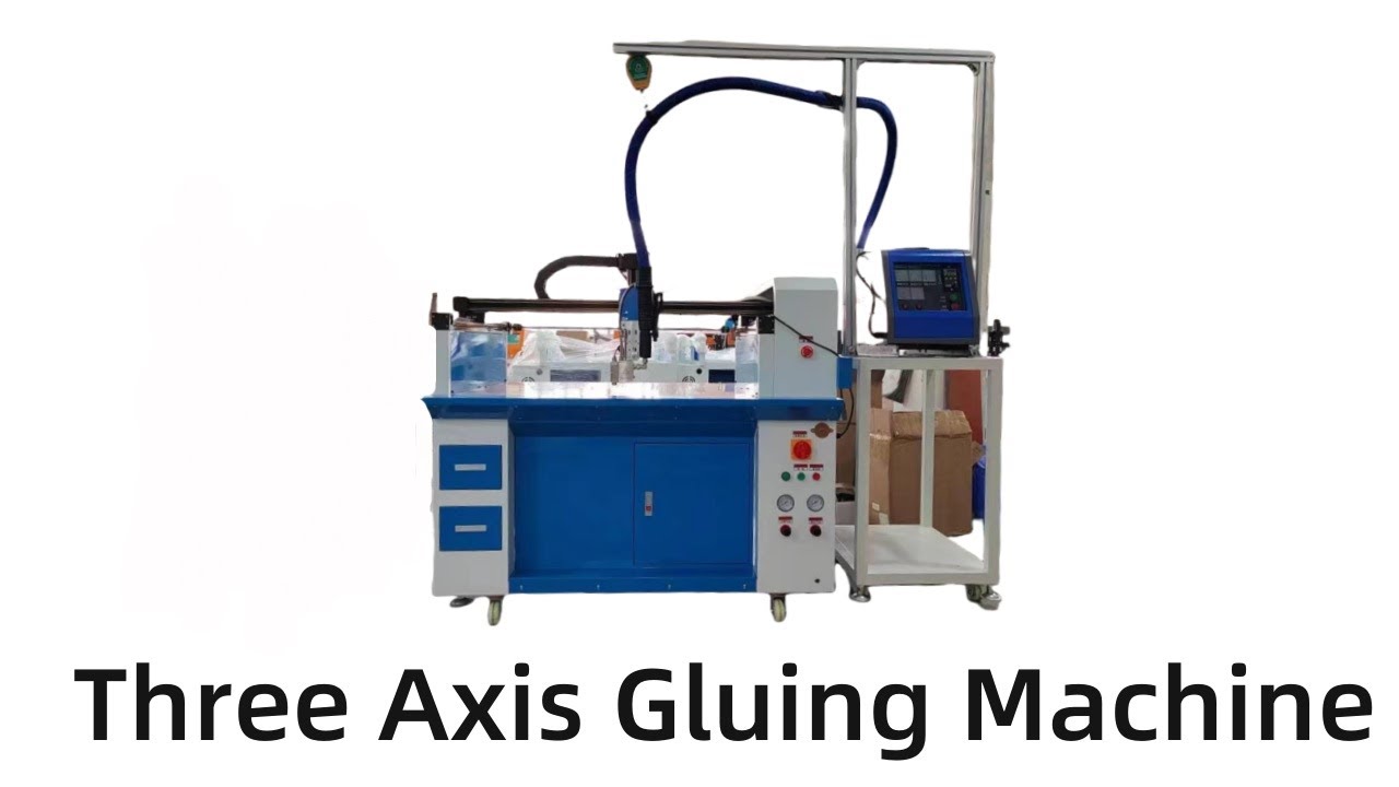 Three axis gluing machine-setting、operation - YouTube