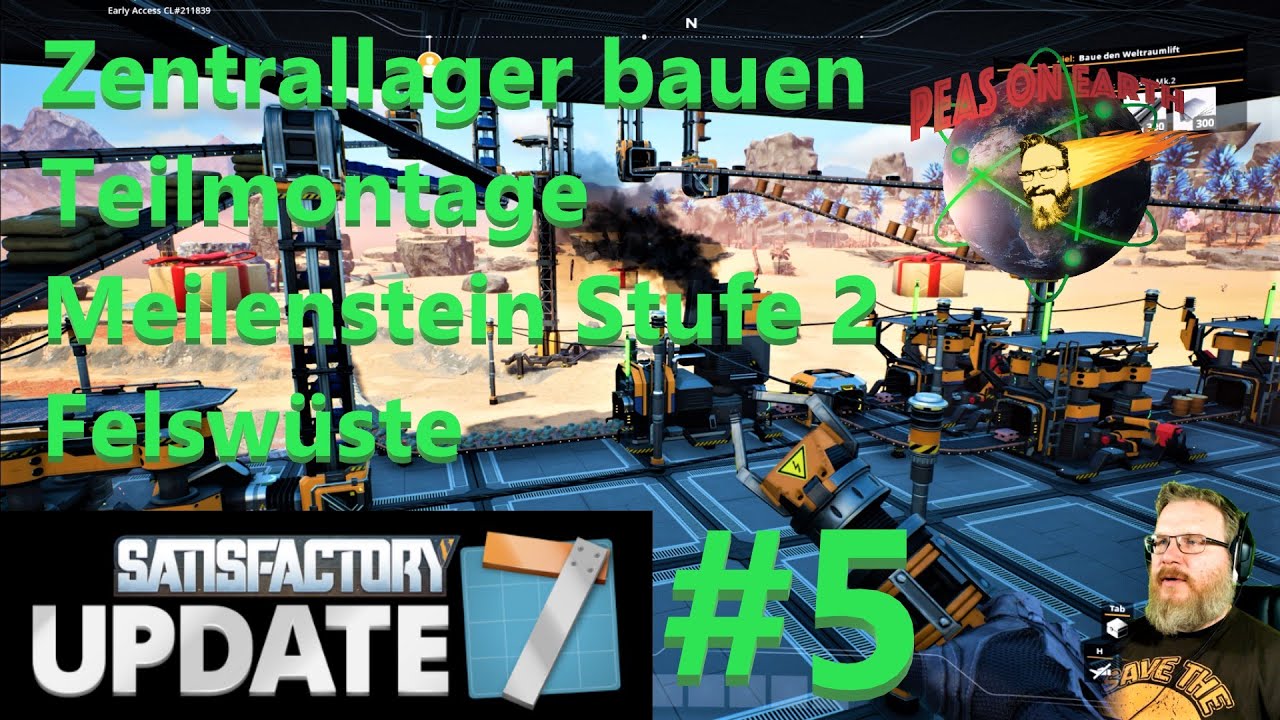 Zentrallager und Teilmontage - Meilenstein Stufe 2 - Felswüste - Satisfactory deutsch ...