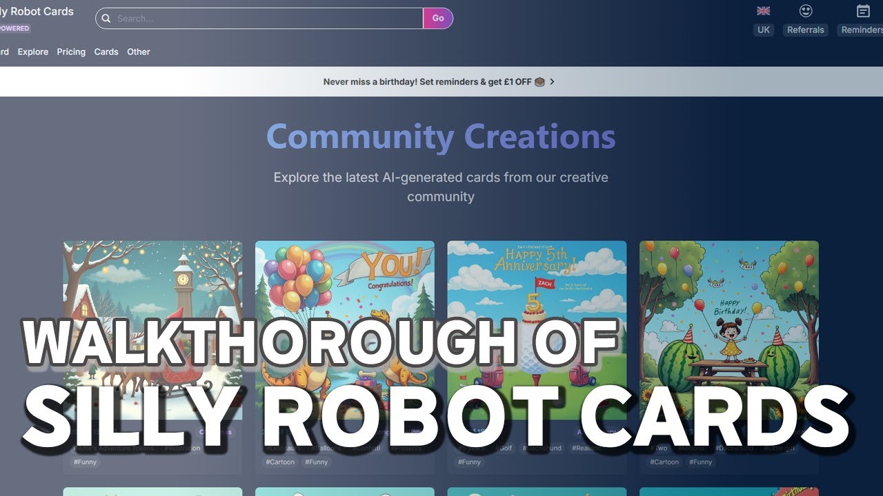 Walkthrough of Silly Robot Cards - YouTube