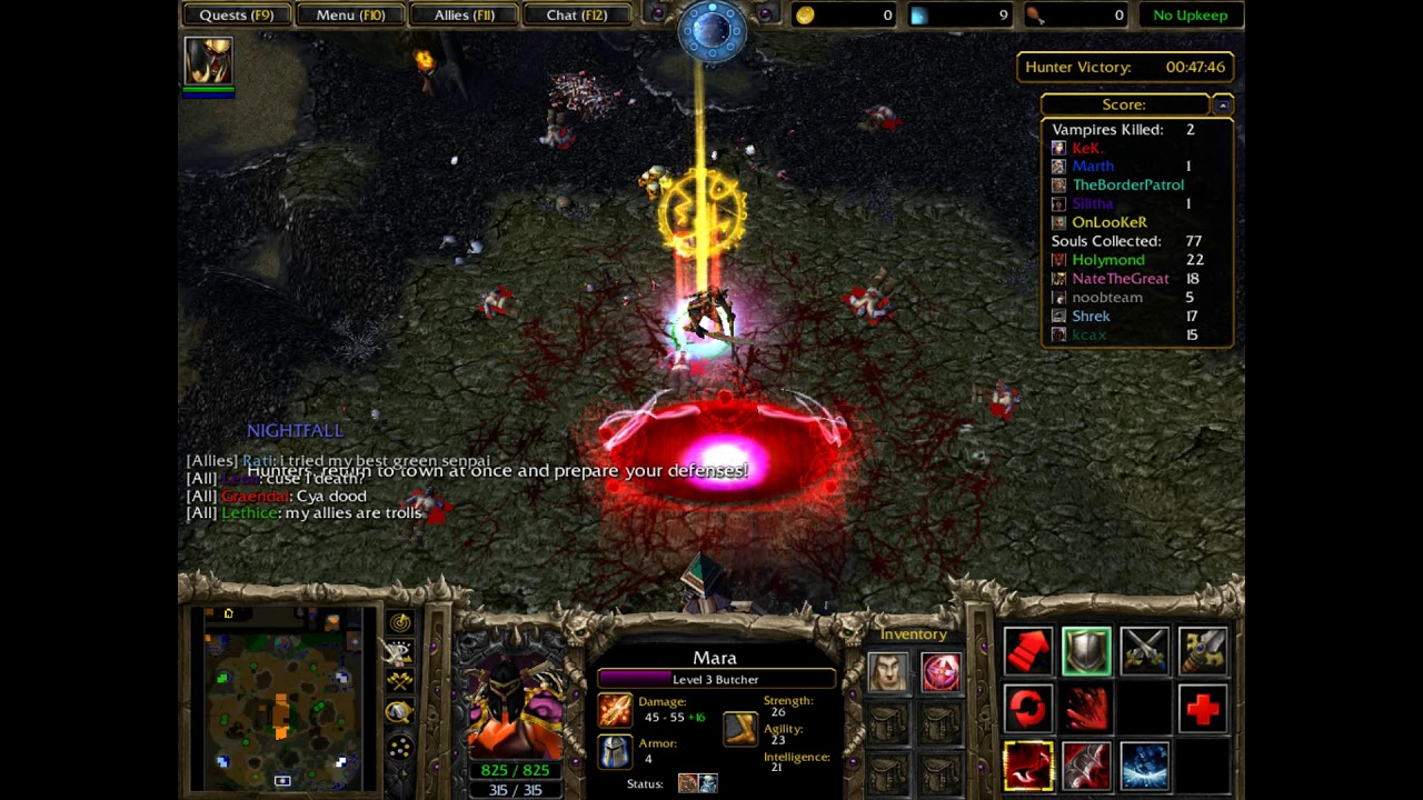 Warcraft 3 -TFT Vampire Hunters Custom Game #1 - YouTube