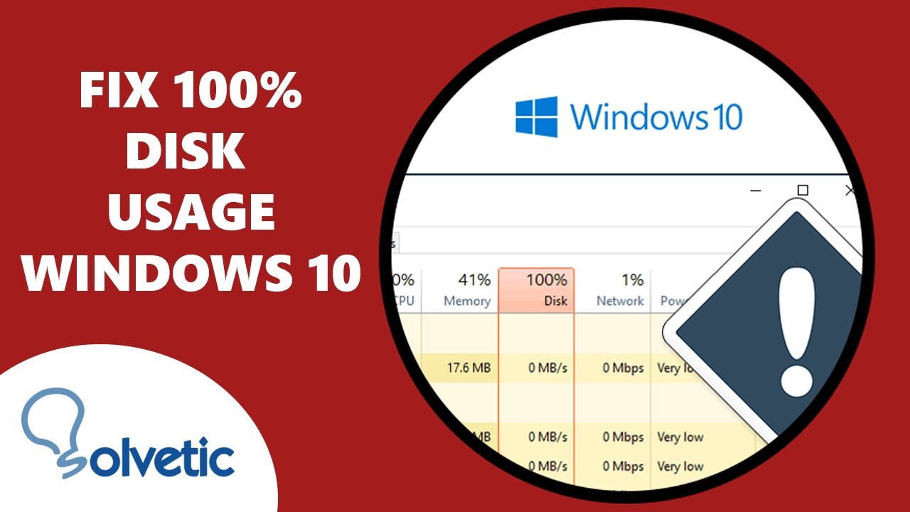 Fix 100% Disk Usage Windows 10 ️ - YouTube