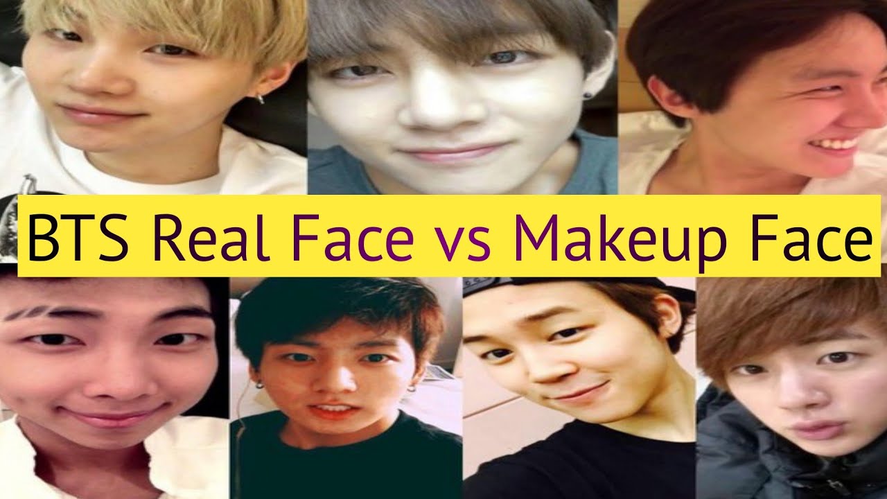 BTS Army Real Face vs Makeup Face - YouTube
