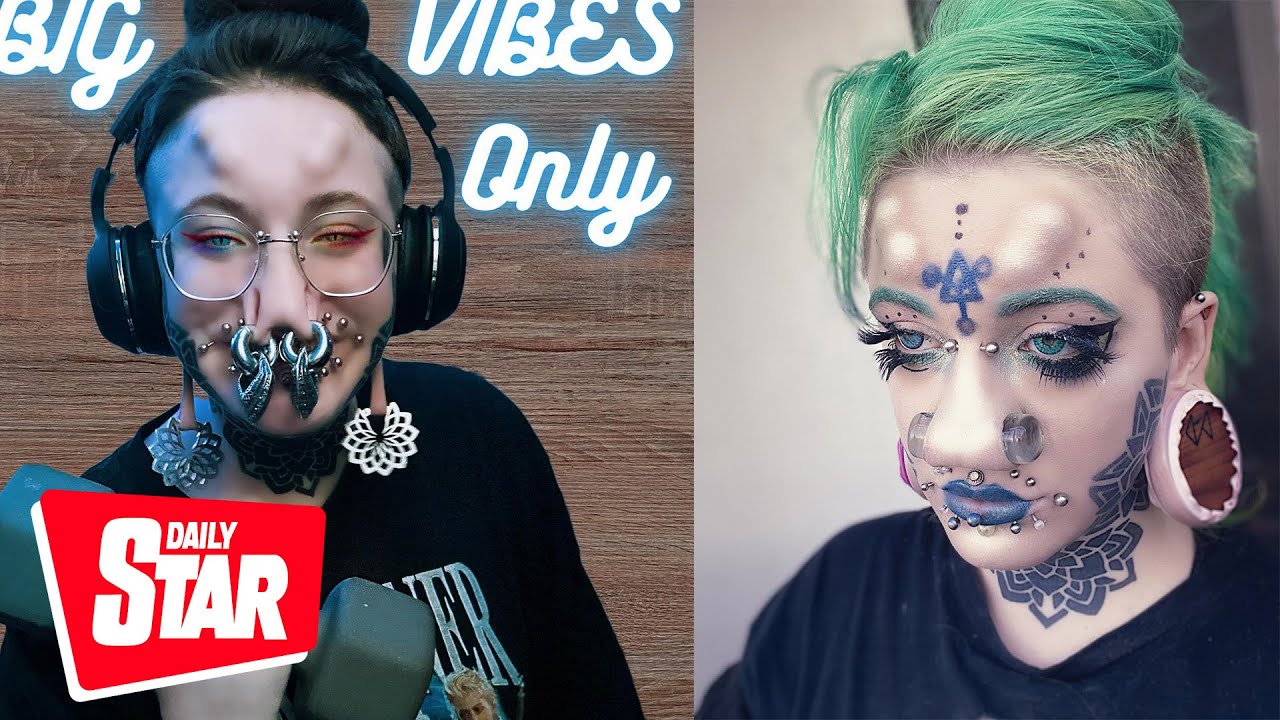 Body mod addict aiming to break world record for biggest nostrils - YouTube