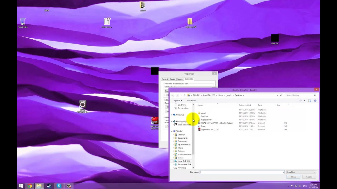 How to: Clear desktop with Invible folder (fix black square icon) - YouTube