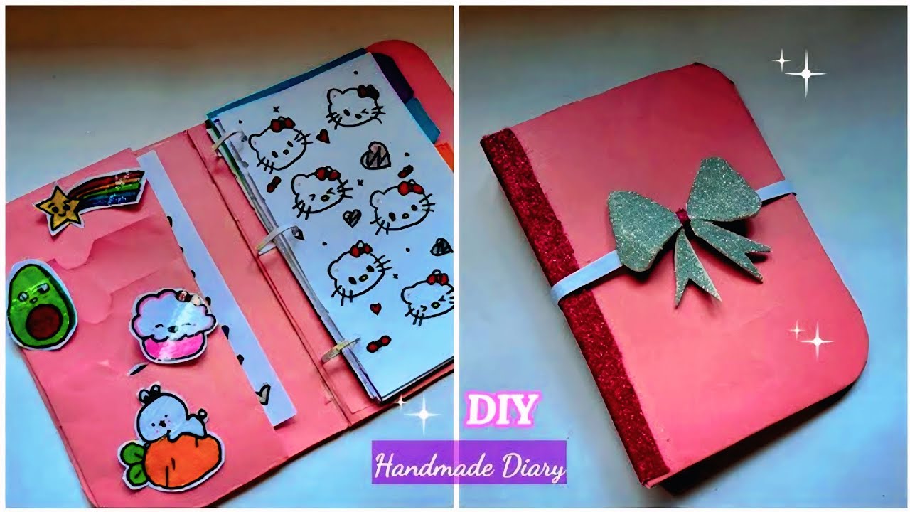 How to make diary at home part 3 step by step 😍 Live streaming of The ...