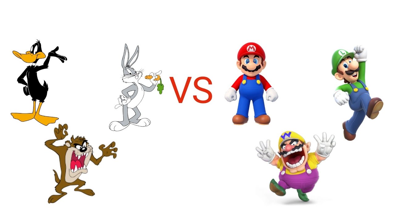 mugen bugs bunny/daffy duck/taz vs Mario/luigi/wario - YouTube