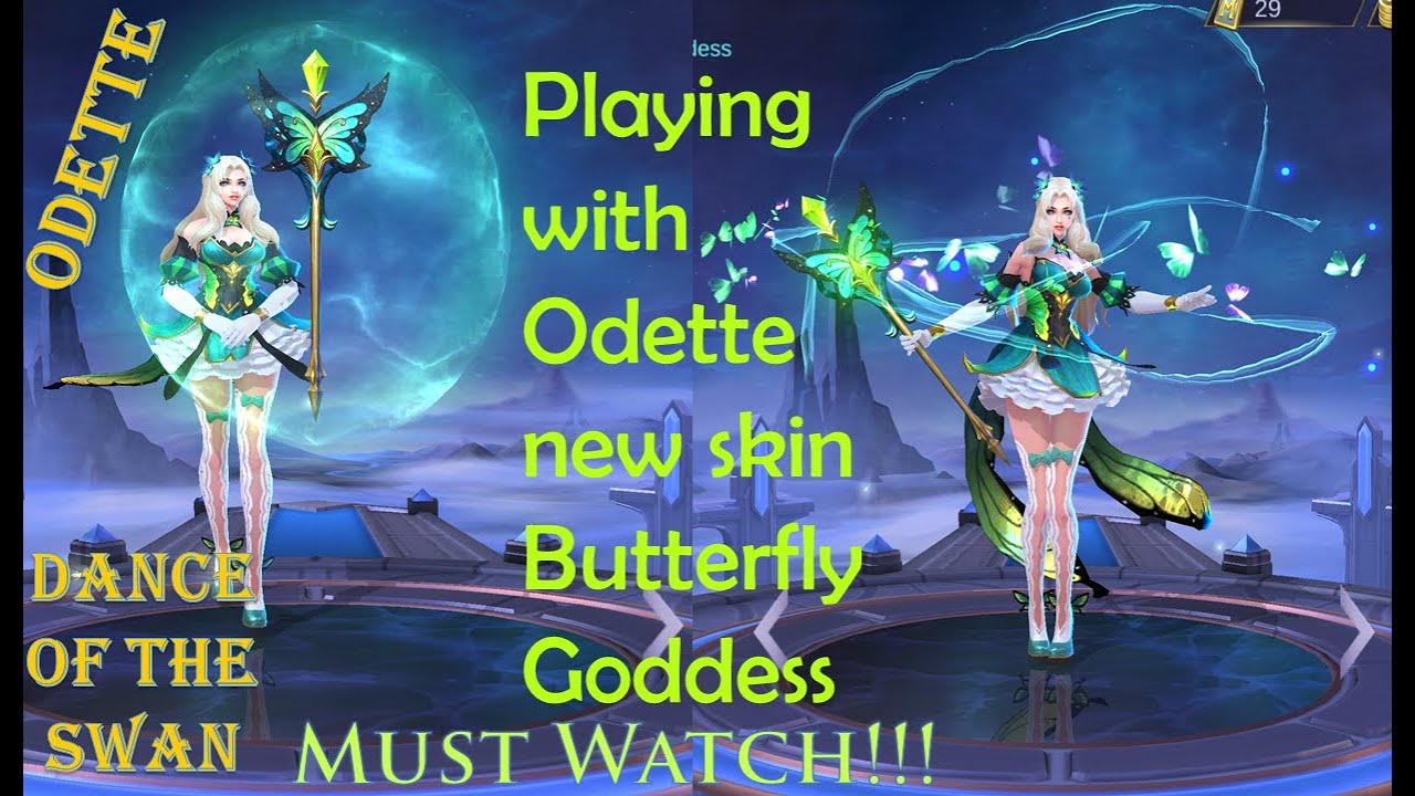 Odette Butterfly Goddess Skin Gameplay | Most beautiful skin 😍😍 | MUST ...