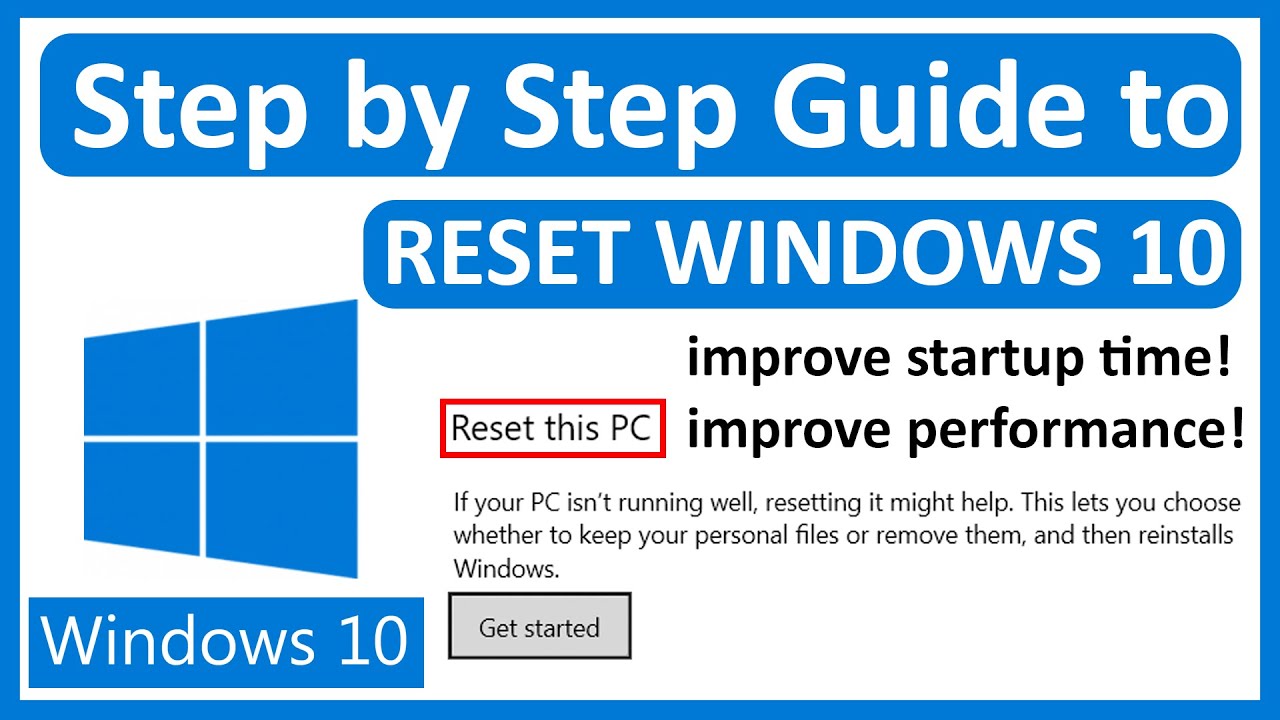 How To Reset Windows 10 with "Remove Everything" option - Step by Step ...
