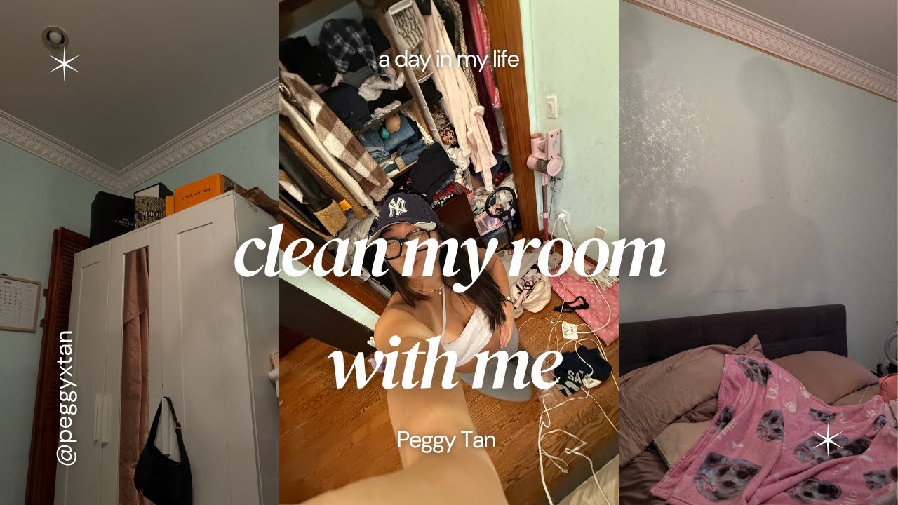 CLEAN my room with me 🩷 |*organize with me*| Peggy Tan - YouTube