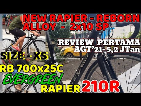 NEW RB EVERGREEN ***** REBORN REVIEW SEPEDA BALAP RAPIER 210R AL.2x10SP ...