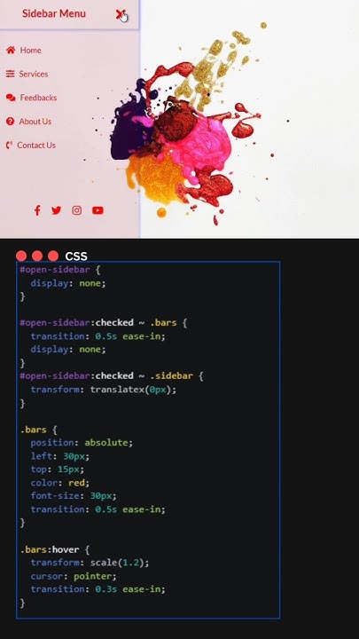 Css Slider Menu Bar Coding Webcoding Htmlcss Htmlcsswebsite Programming Shorts Viralshort