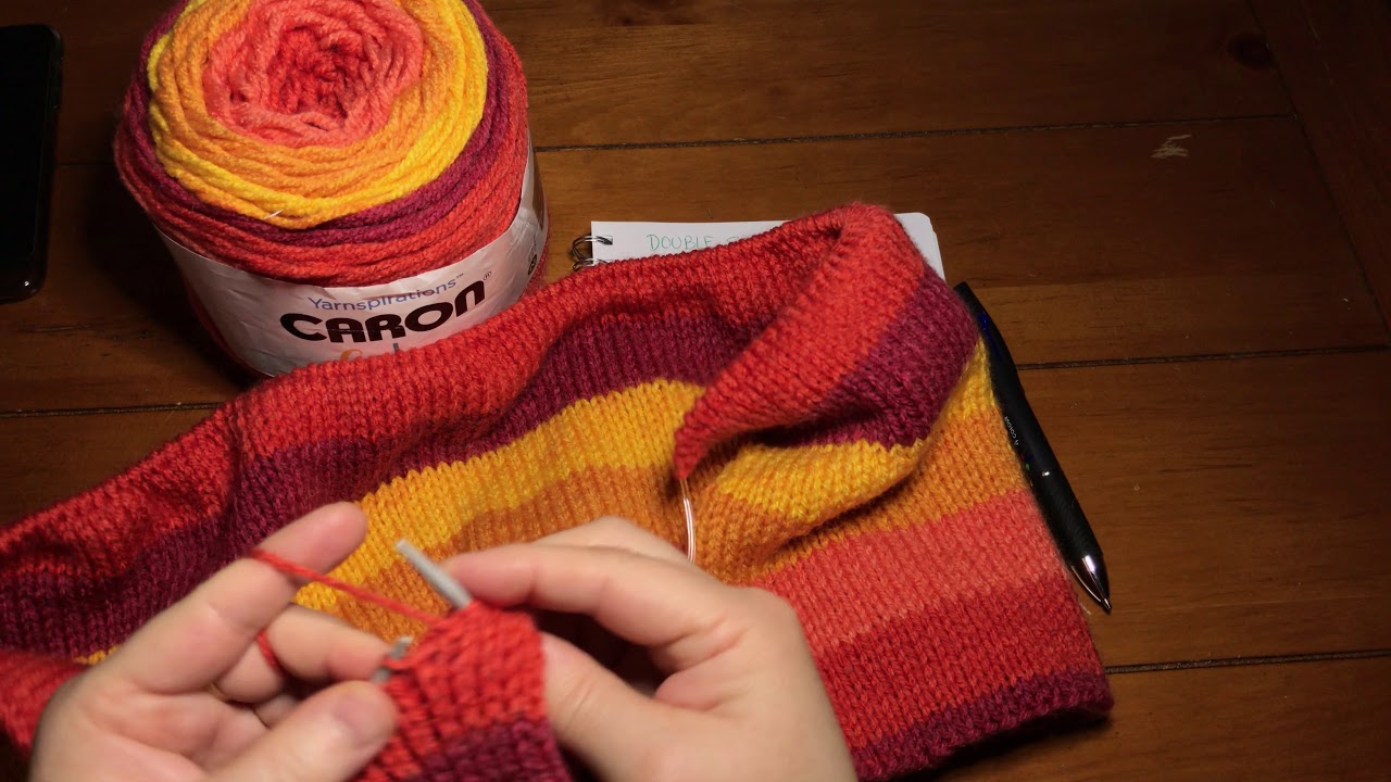 Knitting - How to knit a Double Stockinette Stitch - YouTube