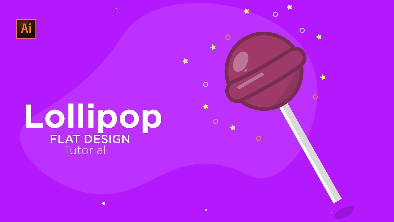 How to Design a Vector Flat Design Lollipop in Adobe illustrator ...