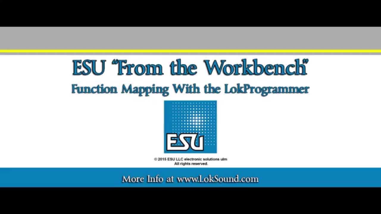 ESU LokProgrammer Function Mapping - YouTube