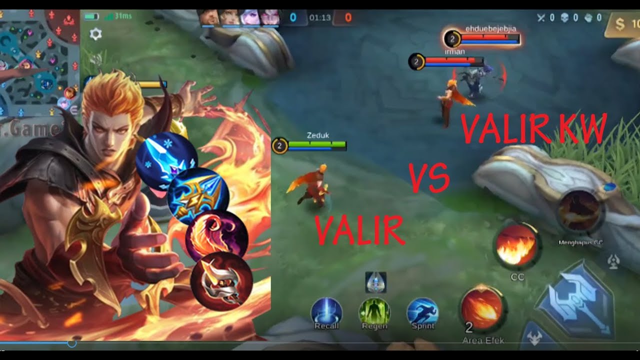 Ketemu Valir KW Adu Skill , Cara MVP Valir - YouTube