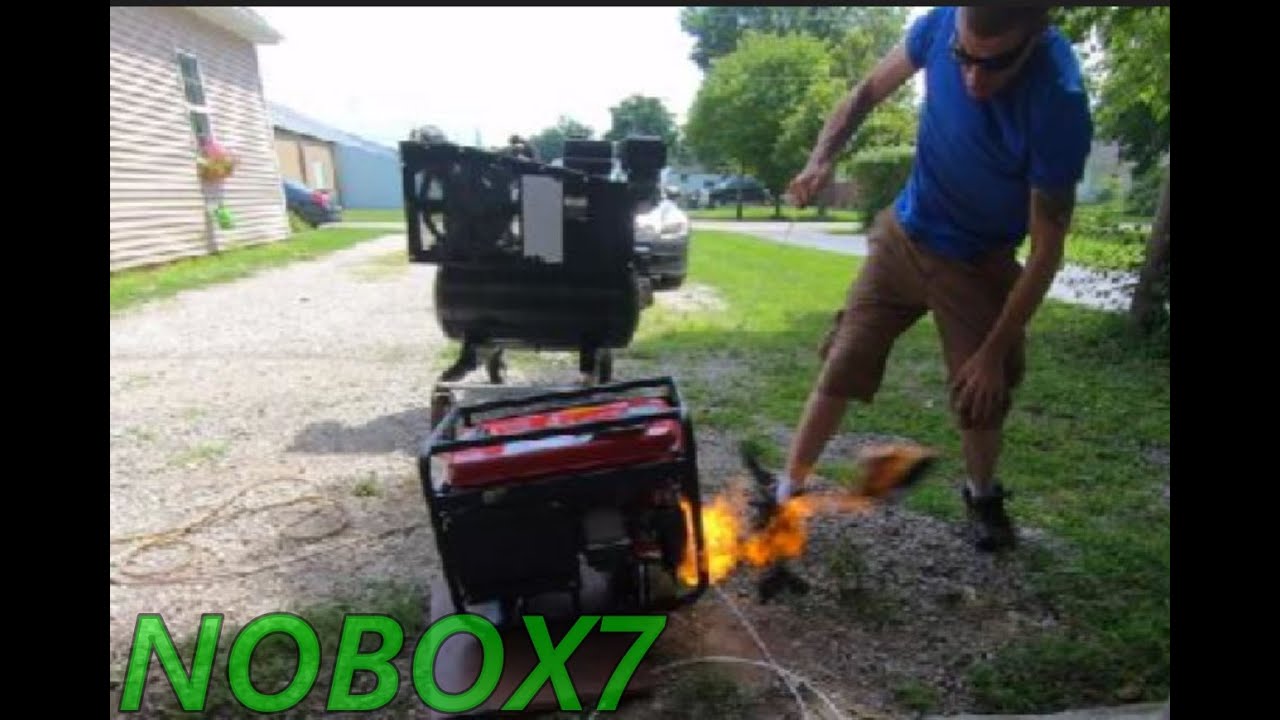 Blowing up generator on oxyhydrogen - YouTube