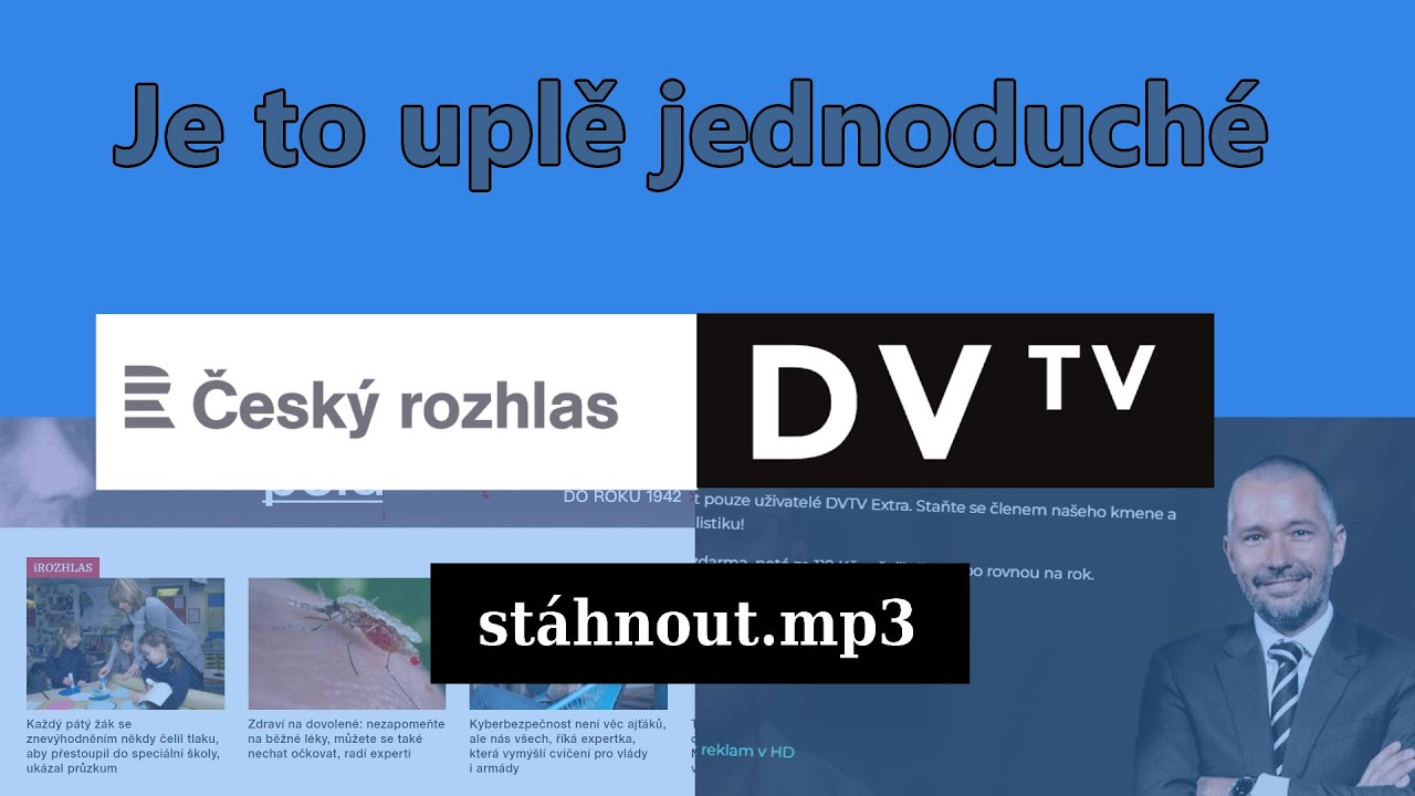 Jak stáhnout zvuk z rozhlas.cz nebo DVTV? // Je to uplně jednoduché ...