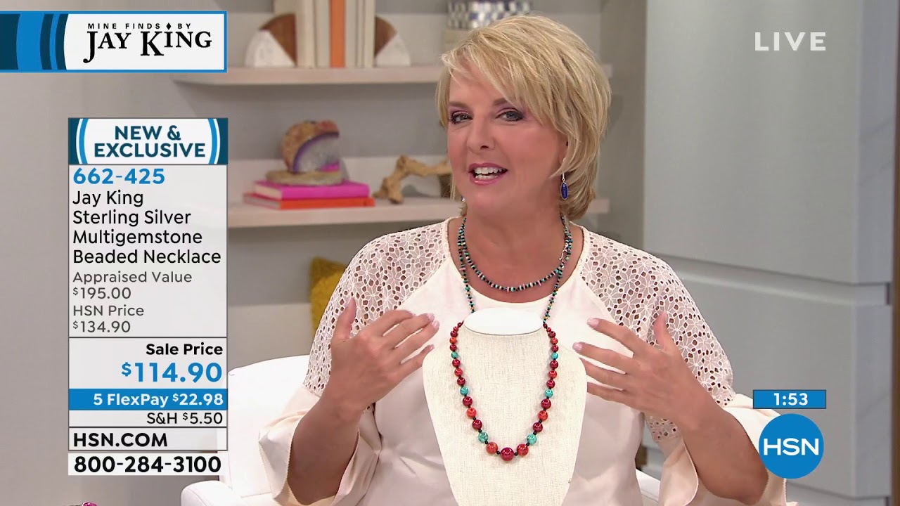 Jay King Sterling Silver Multigemstone Beaded Necklace - YouTube