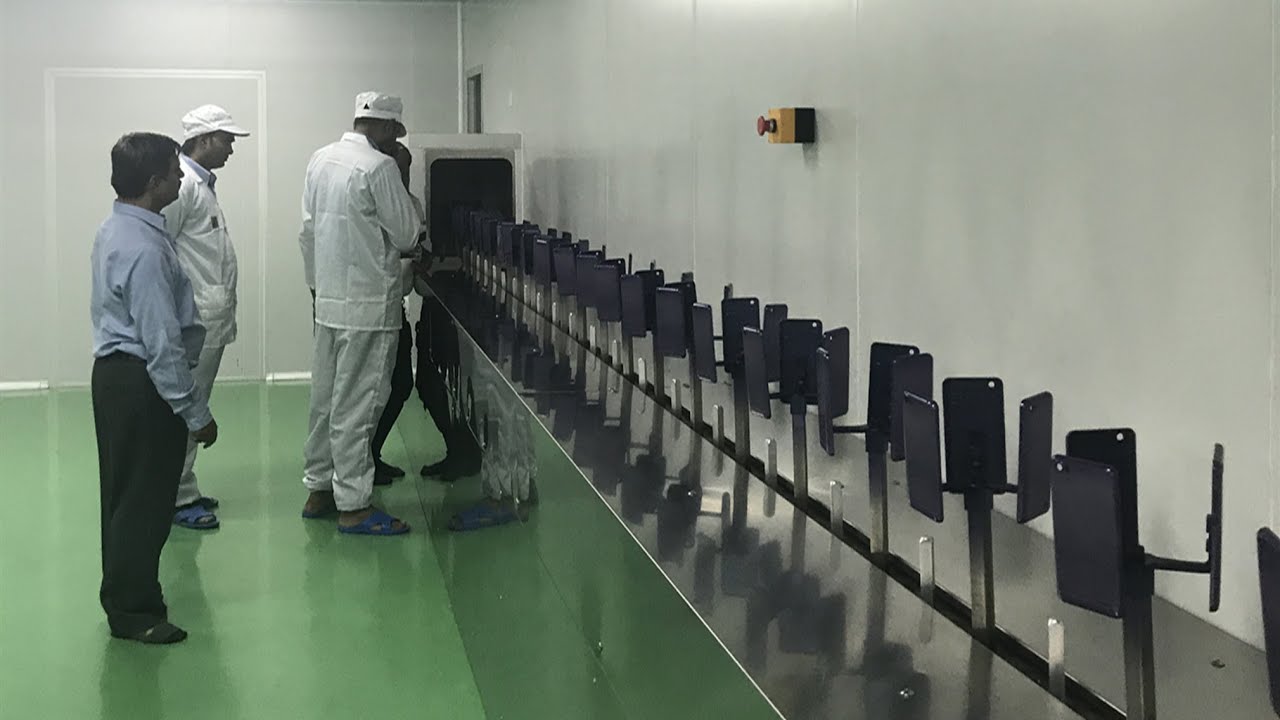 Automatic UV Paint Spray Painting Line for Plastic Parts - YouTube