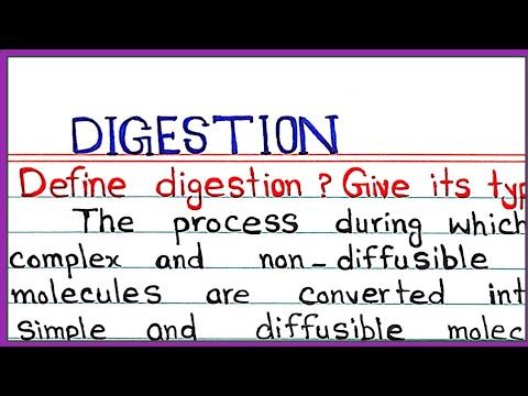 Digestion \ Define digestion? Give its types \ Mechanical digestion ...