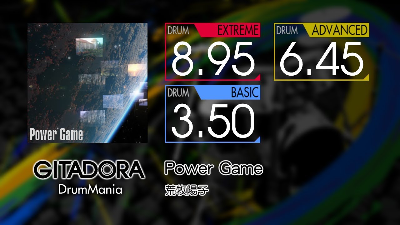 【GITADORA】 Power Game (EXTREME ~ BASIC) Drum - YouTube