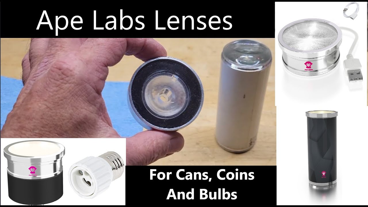 Ape Labs Lenses For Cans, Coins And Bulbs - YouTube