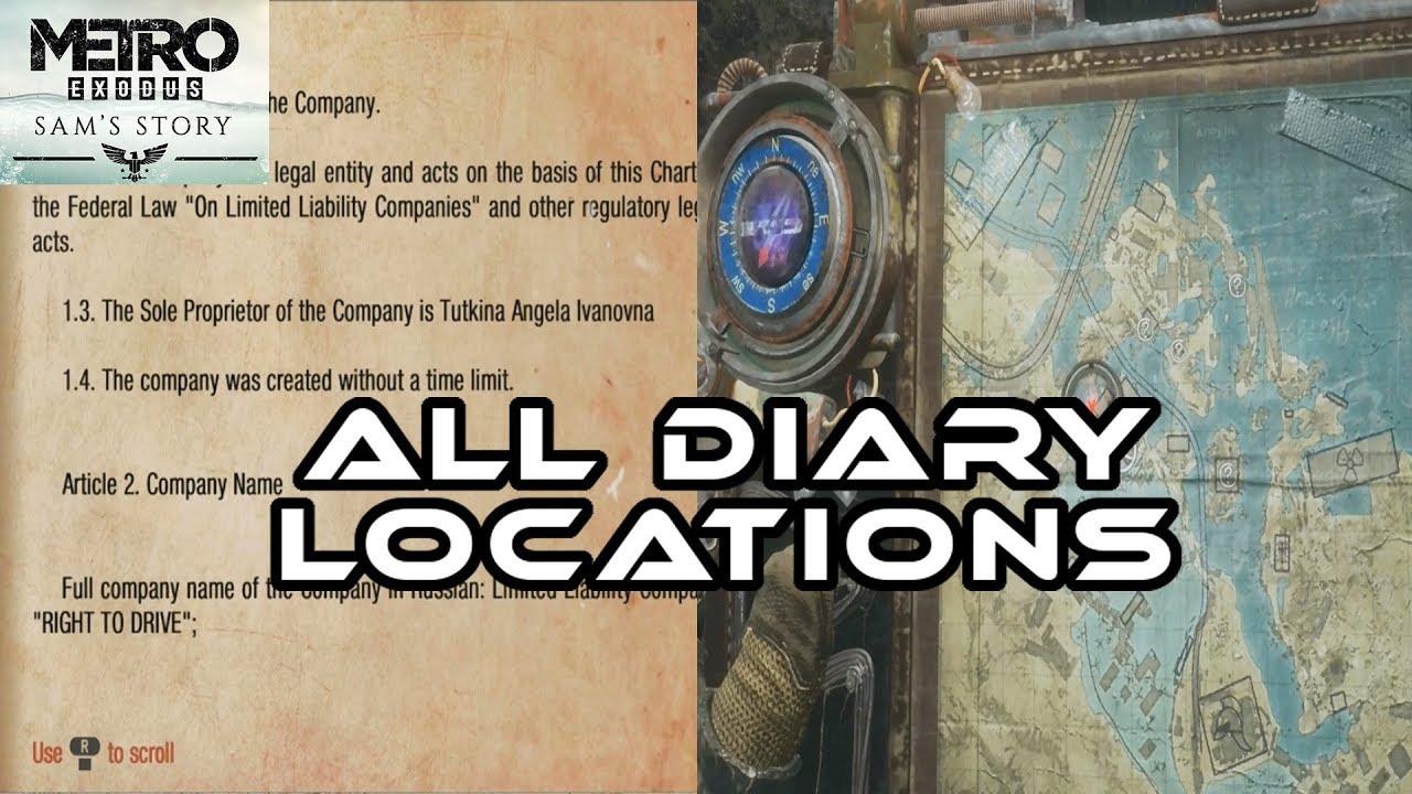 Metro Exodus - Sam's Story (DLC) I All 11 Diary Book Locations I ...