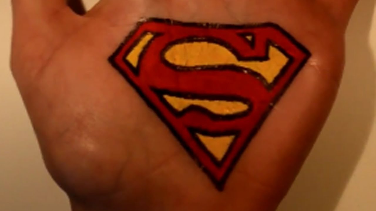 Hand Art Logo Superman - YouTube