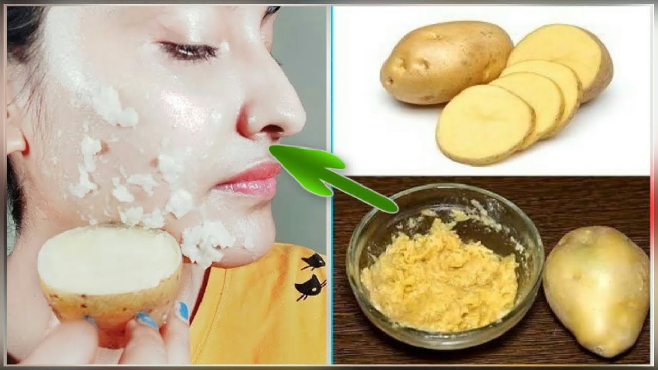 Skin Whitening Potato Facial Mask || घर पर ही फेयर, स्पॉटलेस, ग्लोइंग ...