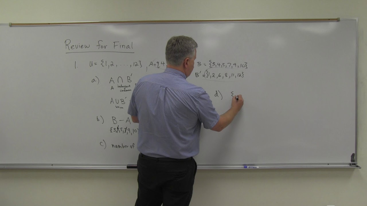 MTH 130 Review for Final (part 1) - video clears up about 6:00 minute ...