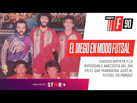 ¡IMPERDIBLE ANÉCDOTA! El día que #Maradona y #Batista jugaron AL FUTSAL en #Parque